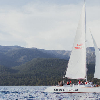 Lake Tahoe Sailing on the Sierra Cloud Catamaran – Action Water Sports
